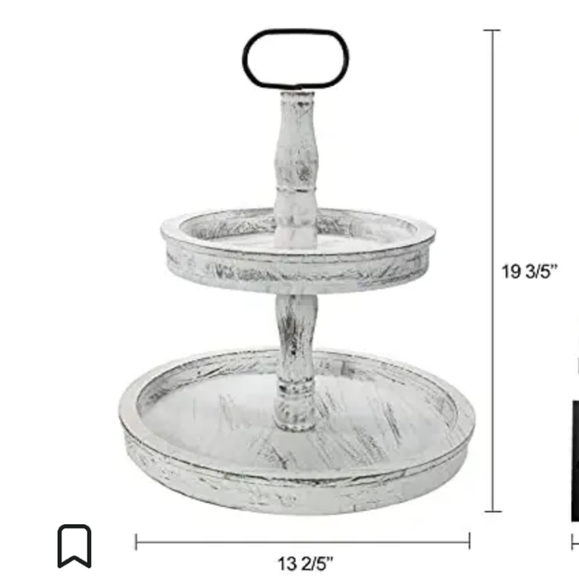 Accents | White Distressed 2 Tier Tray | Poshmark